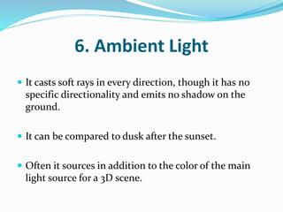 3D Lighting Techniques in Animation | PPTX