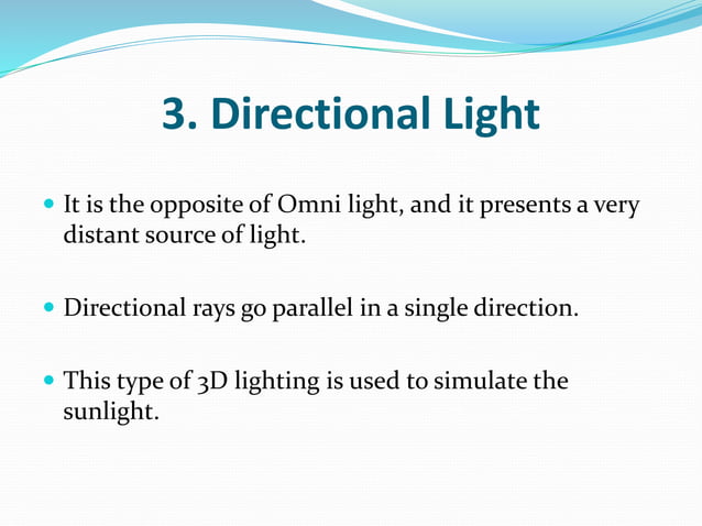 3D Lighting Techniques in Animation | PPTX | 3-D Graphics | Computer ...