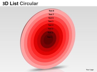 3d list circular style 1 powerpoint presentation templates | PPTX