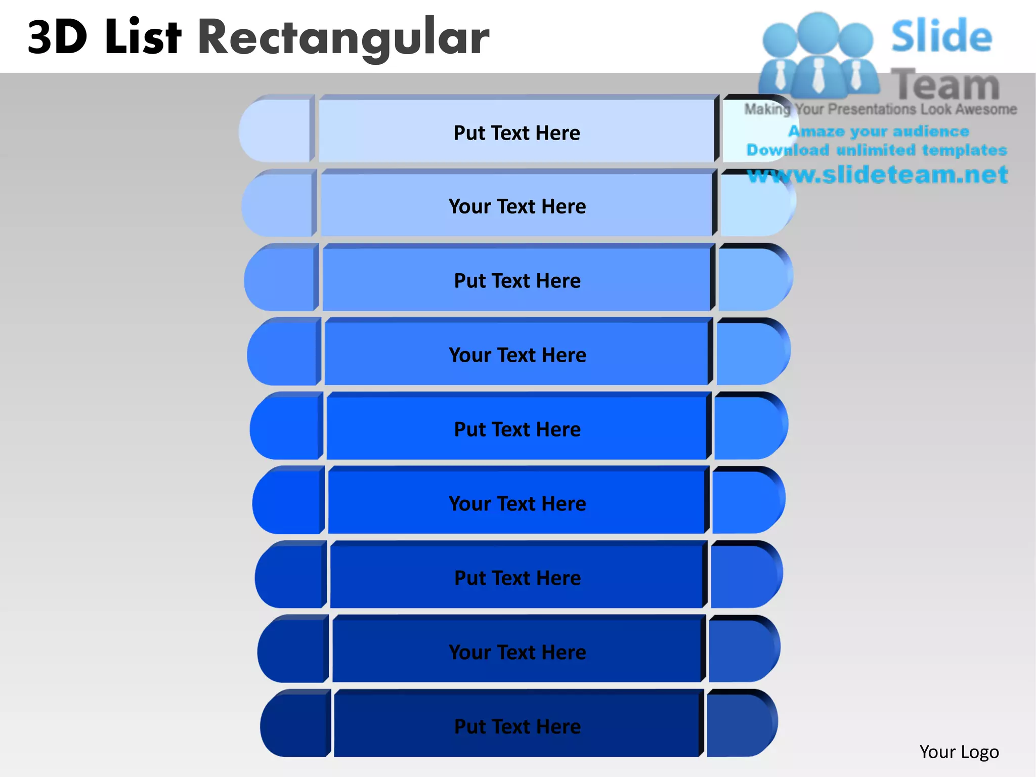 3 d list rectangular style 4 ppt templates | PDF