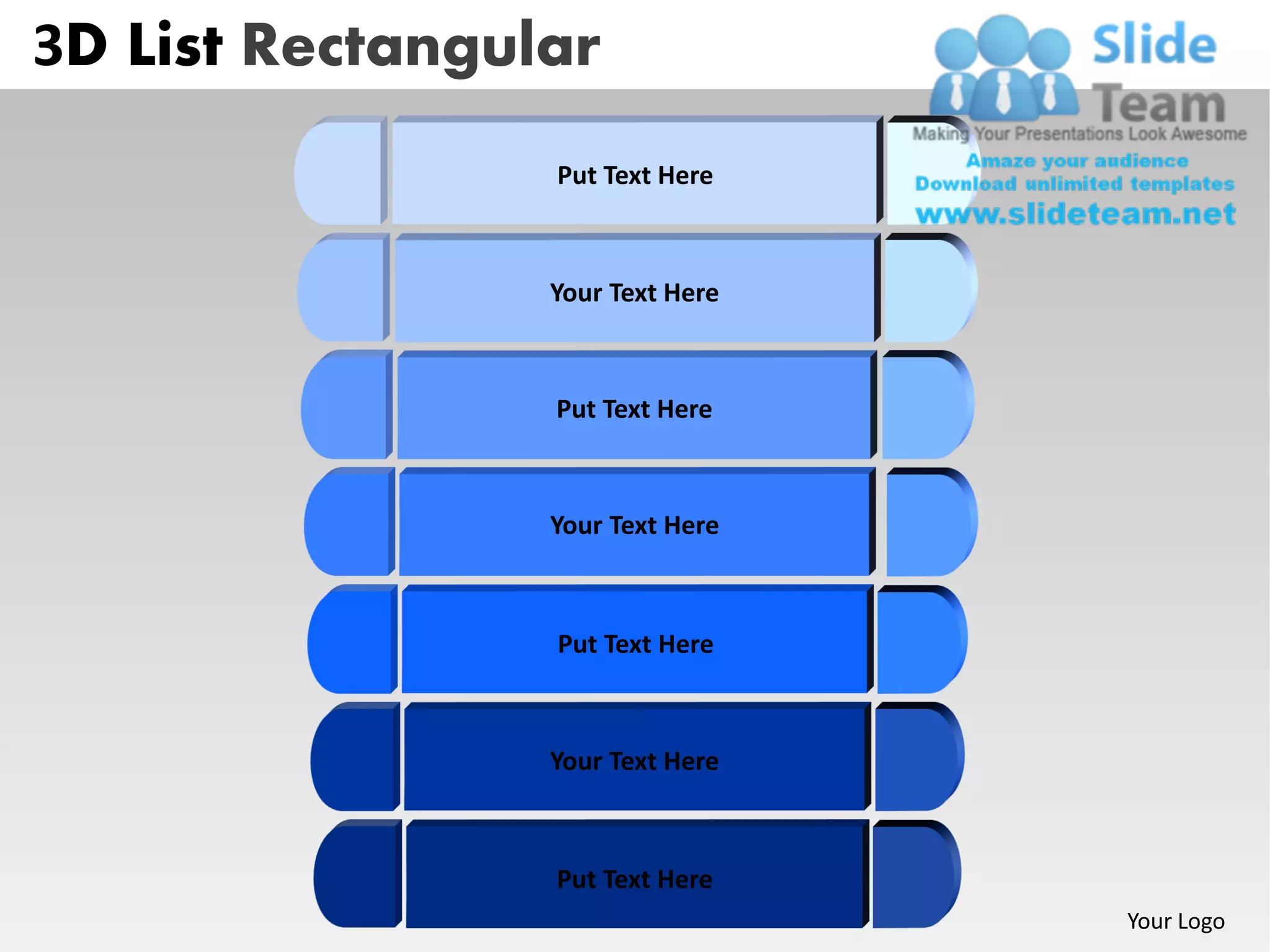 3 d list rectangular style 4 ppt templates | PDF