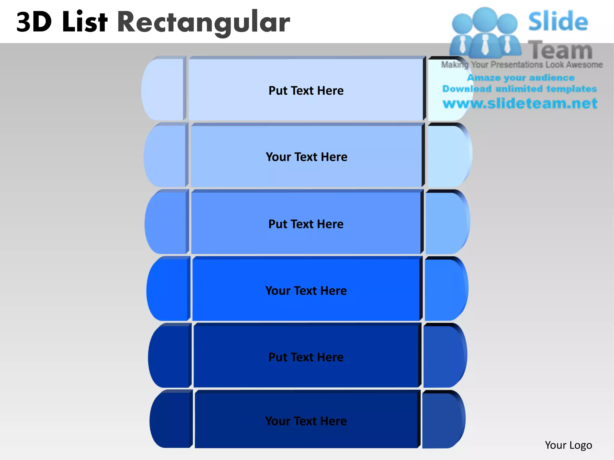 3 d list rectangular style 4 ppt templates | PDF