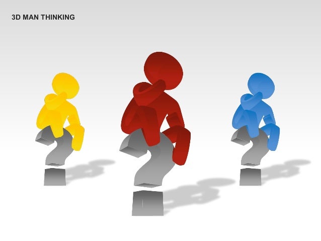 3D Man Thinking