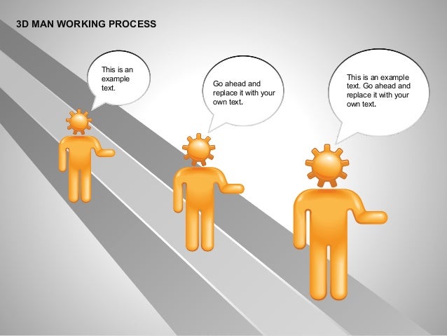 3D Man Working Process