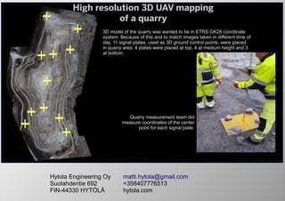 3D mapping of a quarry | PPT