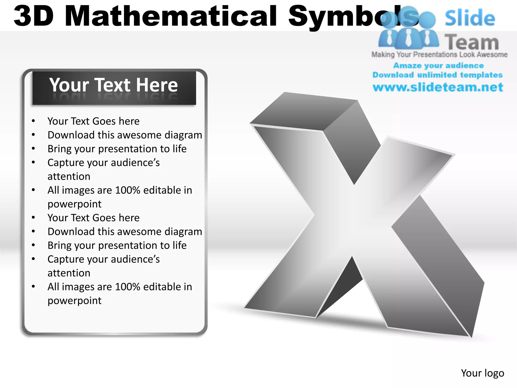 3d mathematical symbols powerpoint presentation slides ppt templates | PDF