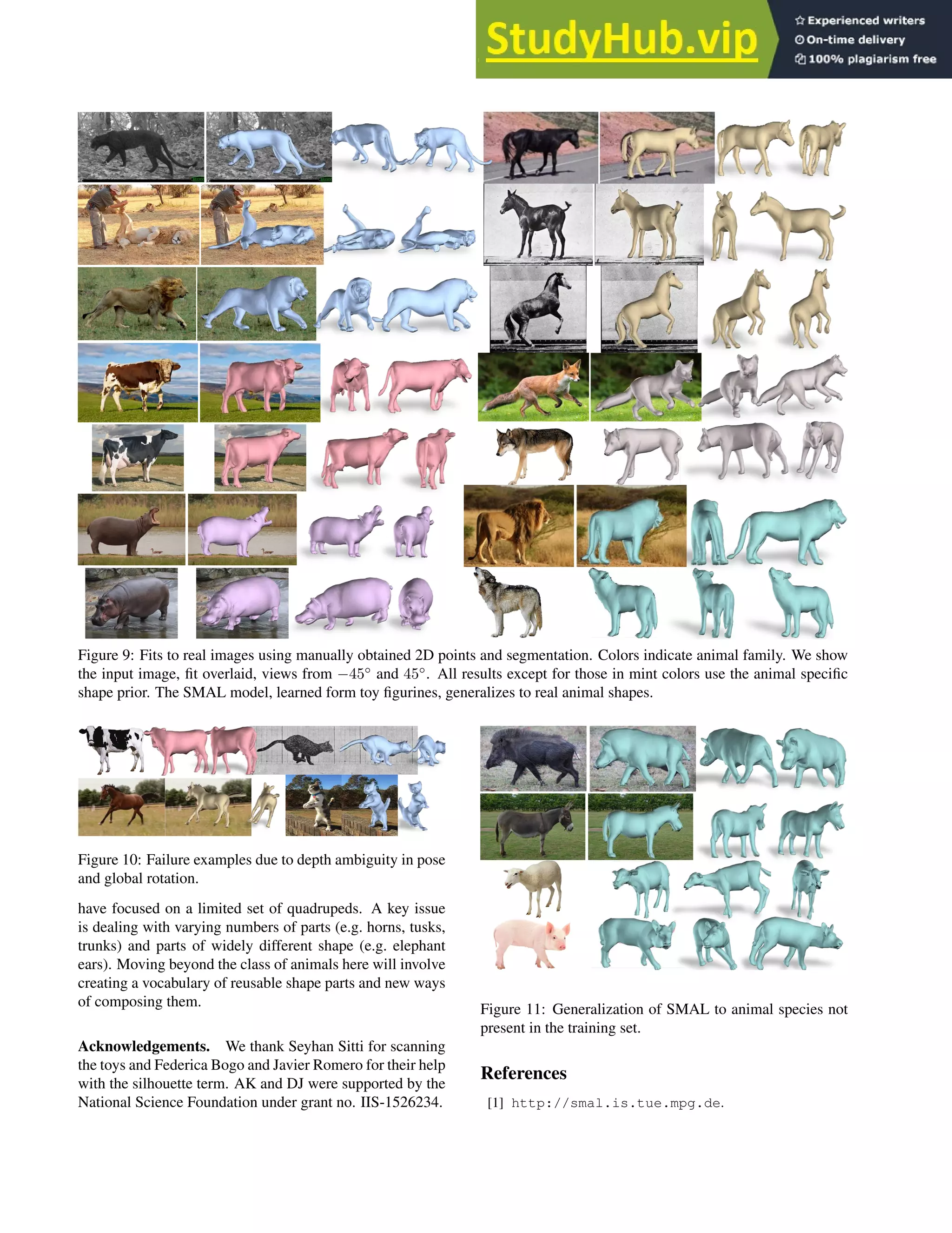 3D Menagerie Modeling The 3D Shape And Pose Of Animals | PDF