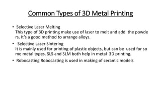 3 d metal printing | PPTX