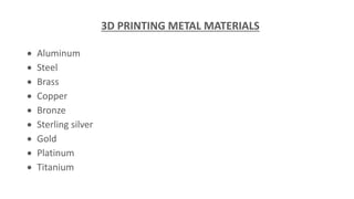 3 d metal printing | PPTX