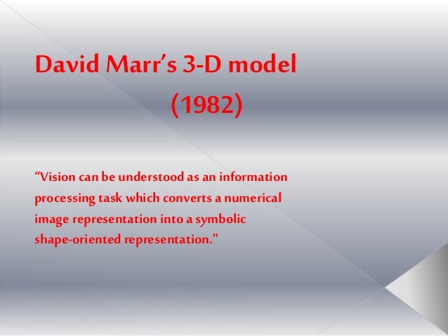 David Marr's 3d model
