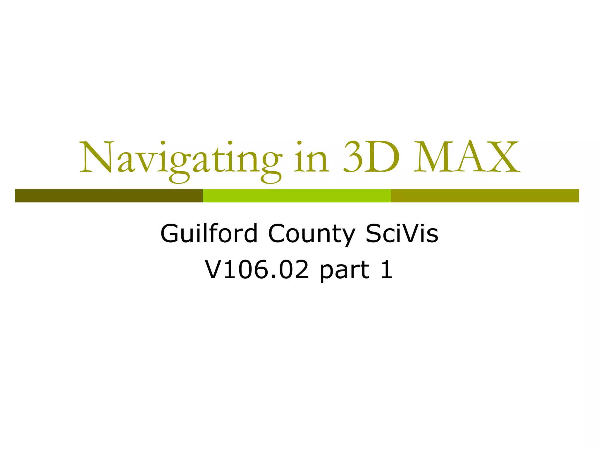 3 D Modeling Part 1 Ppt 6638
