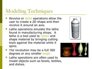 3 d modeling part 2 | PPT | 3-D Graphics | Computer Software and ...