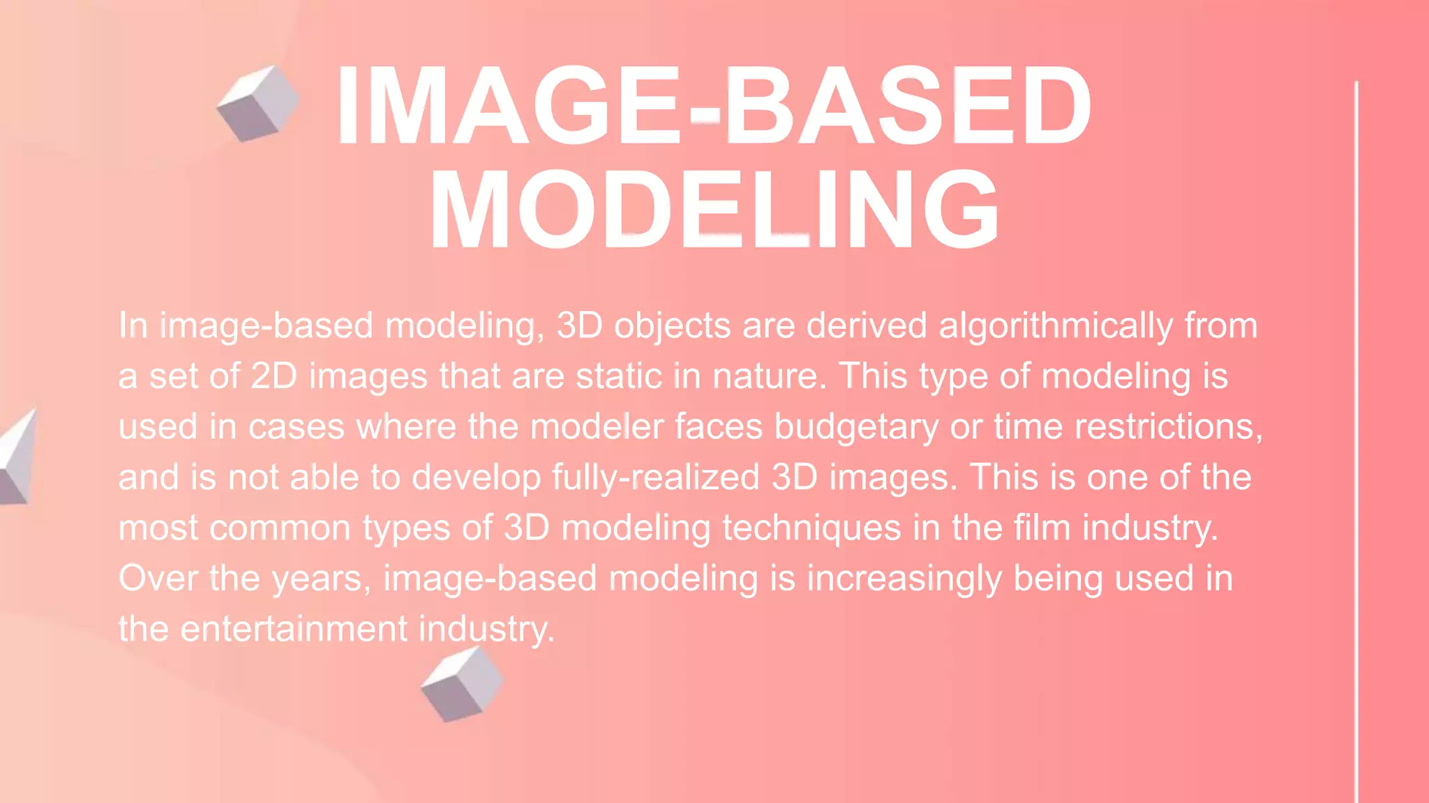 3D Modeling Techniques : Types and Specific Applications | PPTX