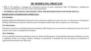 3 d modeling using bim ppt | PPTX
