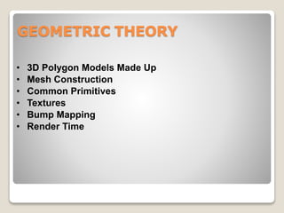 3 d modelling | PPTX