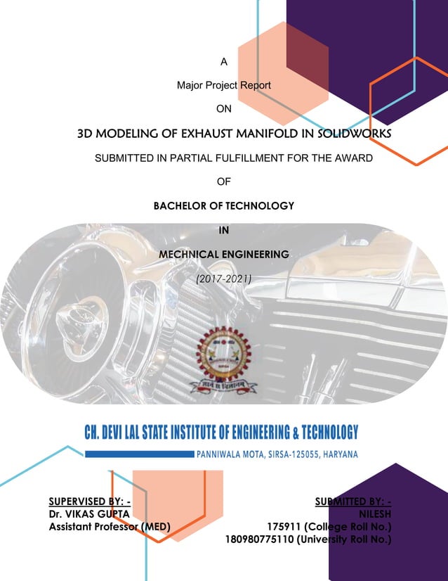 3 d modelling of exhaust manifold | PDF