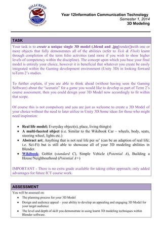 3 d modelling_task_sheet_2014_yr12 | DOCX | 3-D Graphics | Computer ...