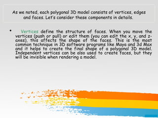 3D Models and their Primary Characteristics | PPT | Graphics Software ...