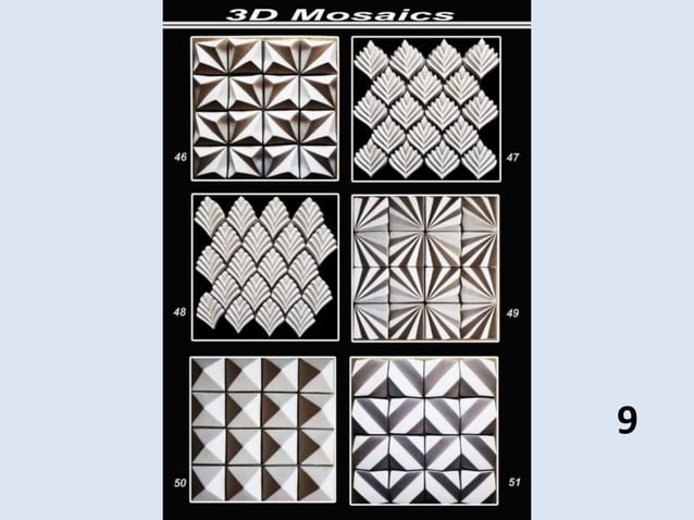 White 3D Mosaics | PPTX