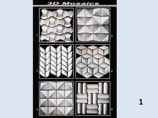 White 3D Mosaics | PPTX