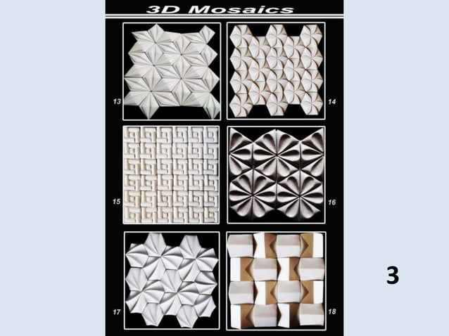 White 3D Mosaics | PPTX