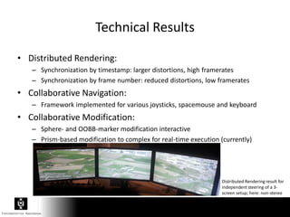 Distributed Rendering and Collaborative User Navigation- and Scene Manipulation (Dec 2014) | PPT