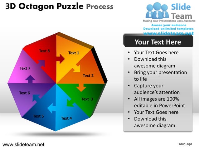 3d octagon puzzle process powerpoint slides. | PDF | Computer Software ...