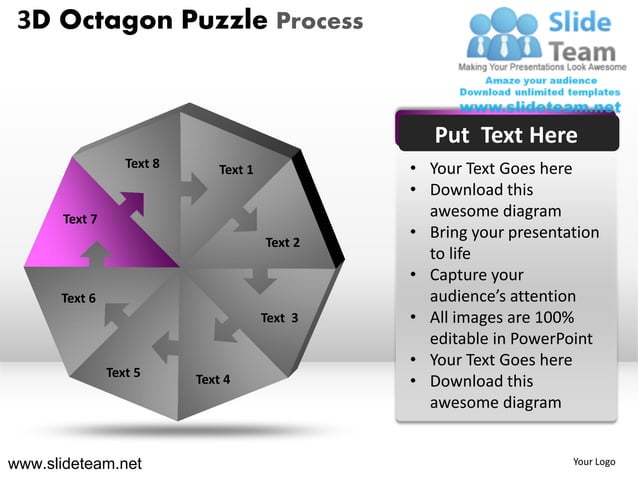 3d octagon puzzle process powerpoint slides. | PDF | Computer Software ...