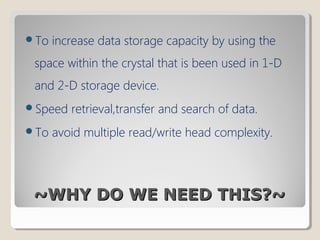 3 d optical data storage | PPT