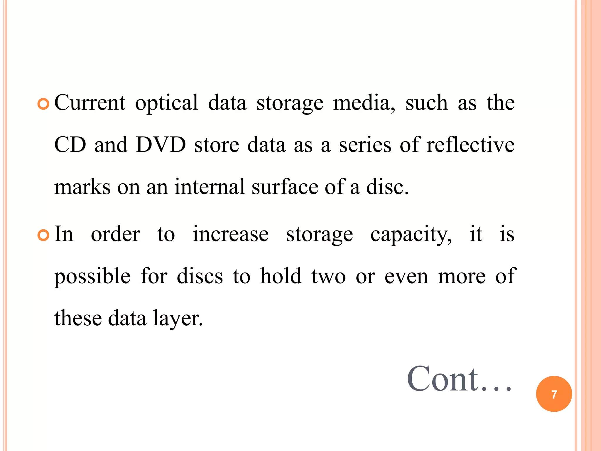 3D Optical Data Storage | PPTX
