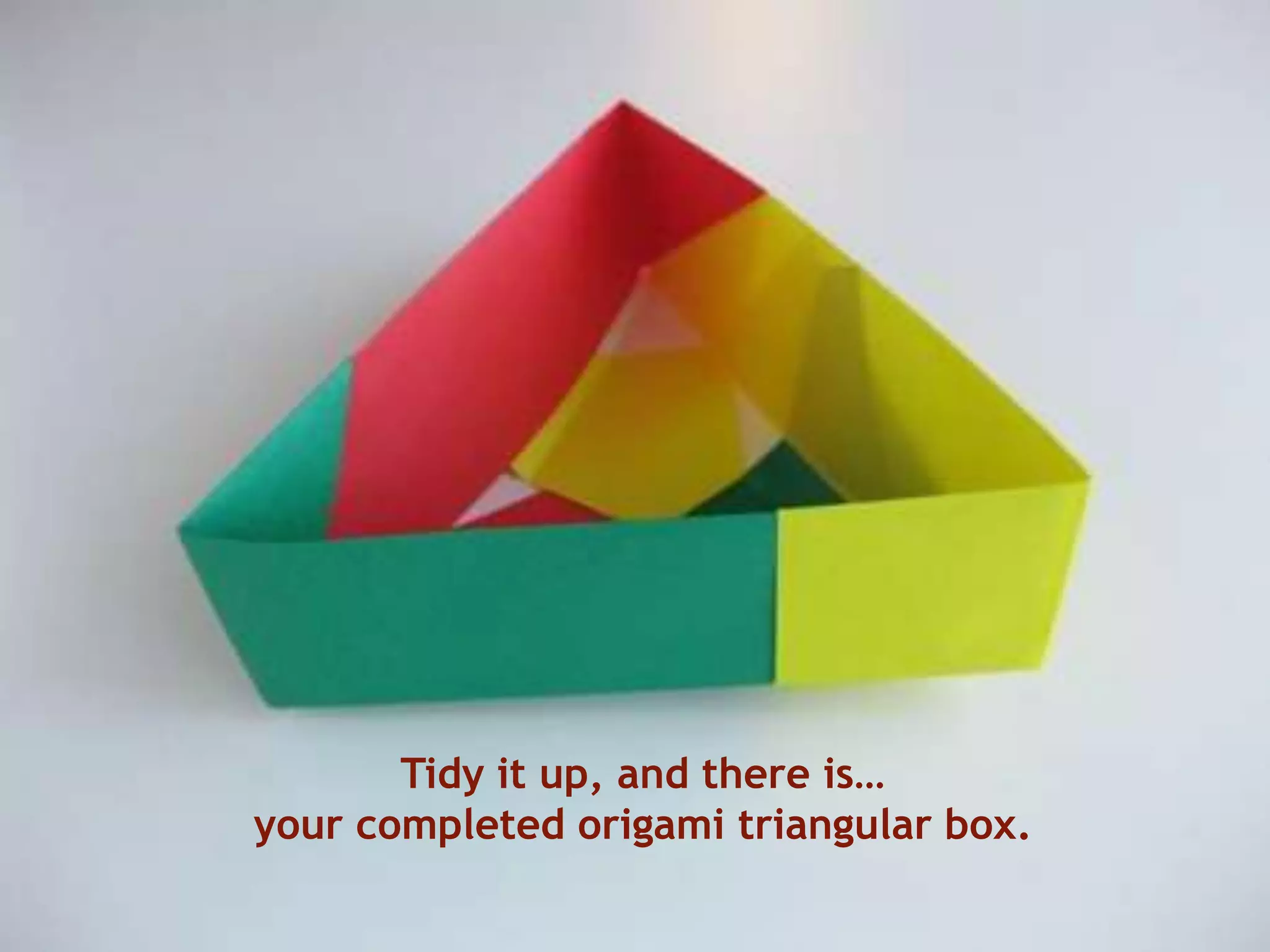 3D Origami: Triangular Box | PPT