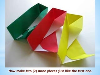 3D Origami: Triangular Box | PPTX