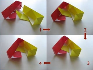 3D Origami: Triangular Box | PPTX