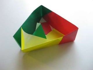 3D Origami: Triangular Box | PPTX