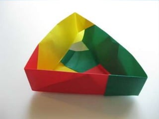 3D Origami: Triangular Box | PPTX