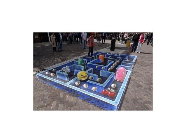 3 d pac man street art | PPT