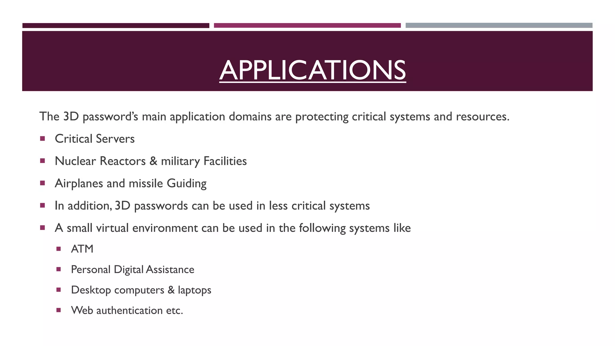 3D Password PPT | PDF