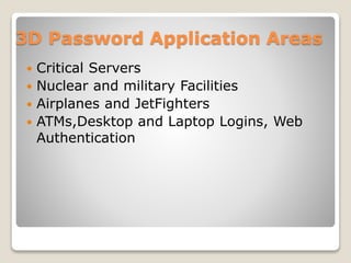 3D PASSWORD | PPT