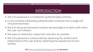 3 d password | PPT