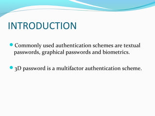 3 d password | PPT
