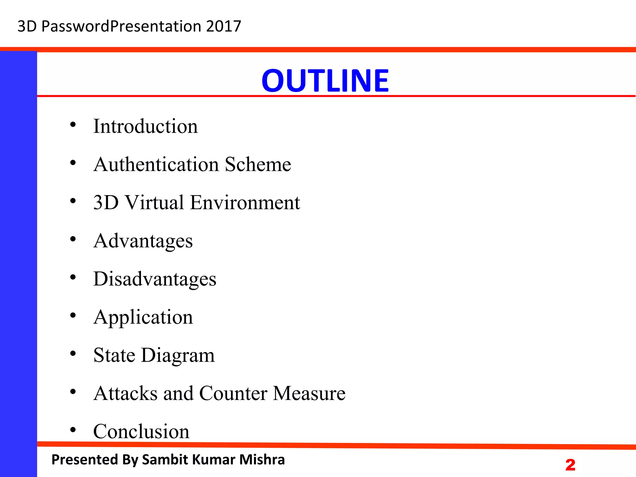 3D Password Presentation | PPT
