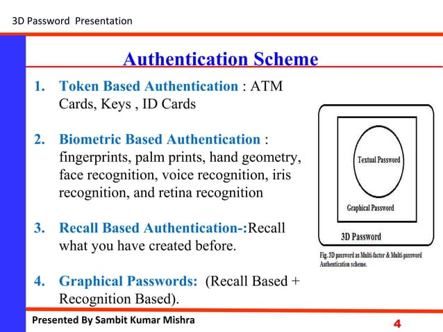 3D Password Presentation | PPT | 3-D Graphics | Computer Software and Applications