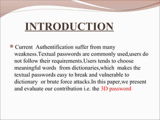 3D Password ppt | PPT