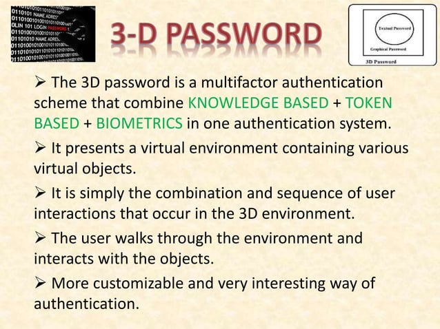 3d password ppt | PPTX