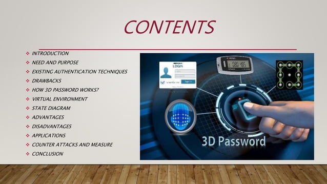 3D PASSWORD | PPTX