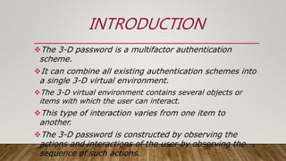 3D PASSWORD | PPTX