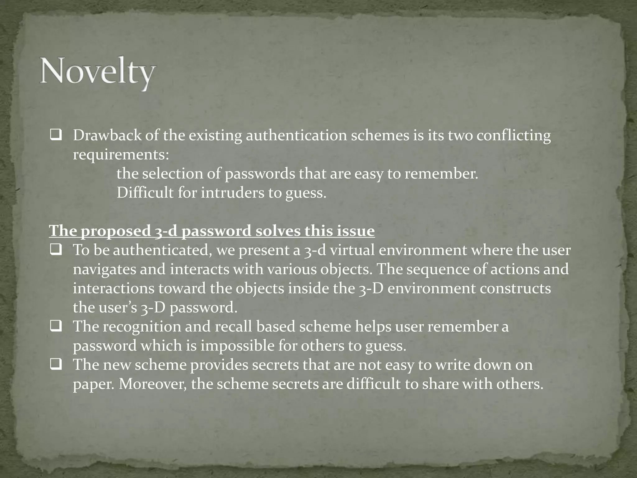 3d authentication system | PPT