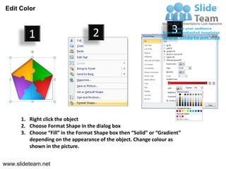 3d pentagon puzzle process powerpoint slides. | PDF