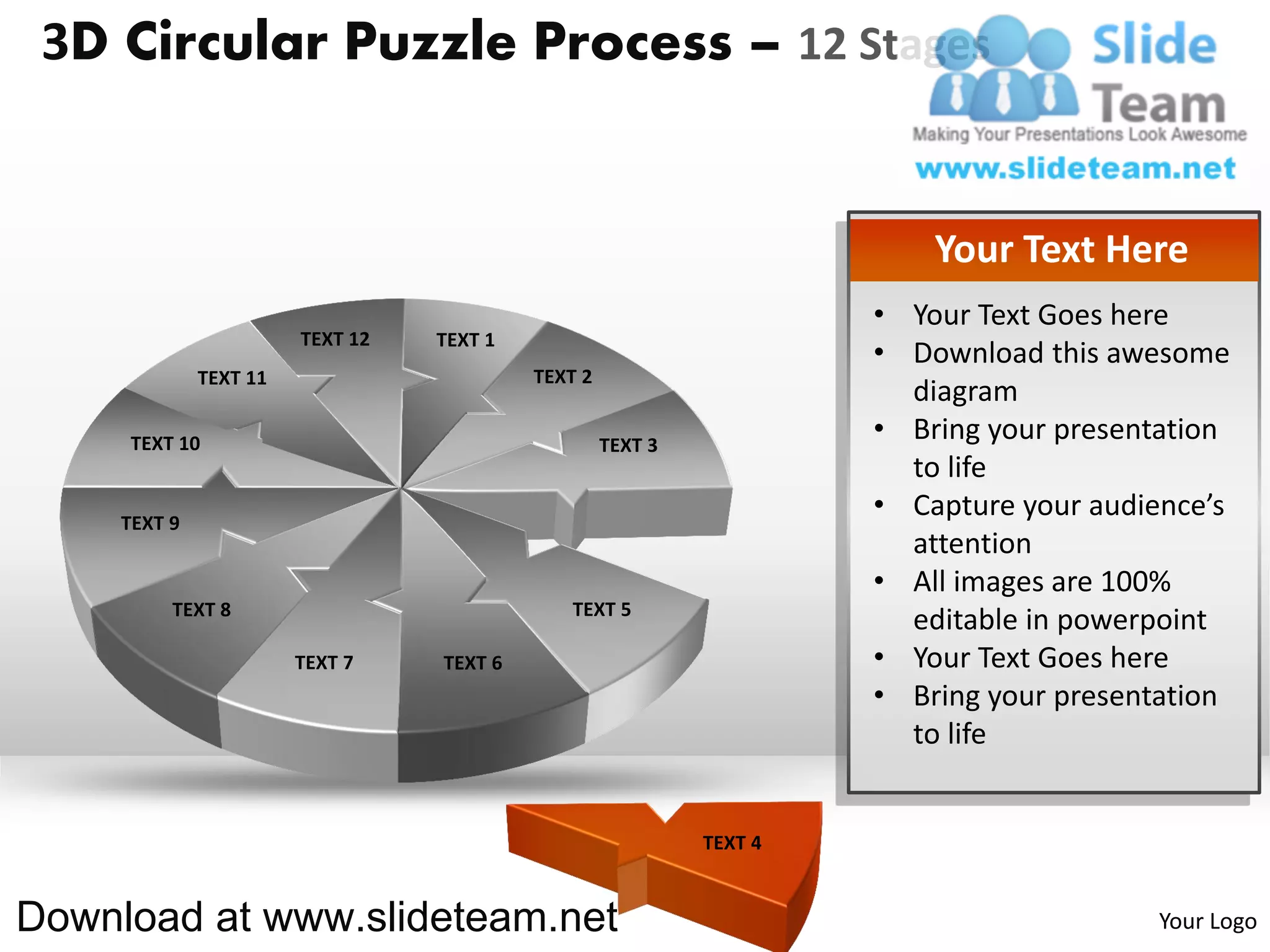 3 d pie chart circular puzzle with hole in center process 12 stages ... 3 d pie chart circular puzzle with hole in center process 12 stages ...
