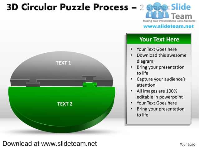 3 d pie chart circular puzzle with hole in center process 2 stages ... 3 d pie chart circular puzzle with hole in center process 2 stages ...